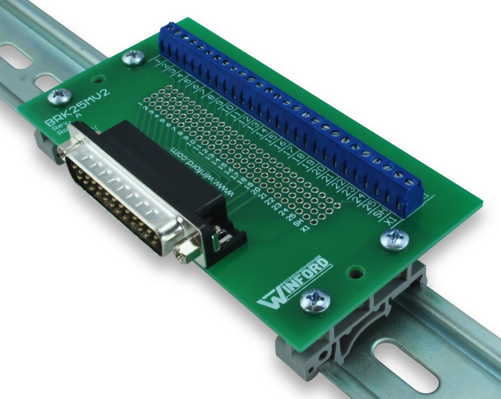Parallel Port Breakout Board: DB25 to Screw Terminals - Winford Engineering