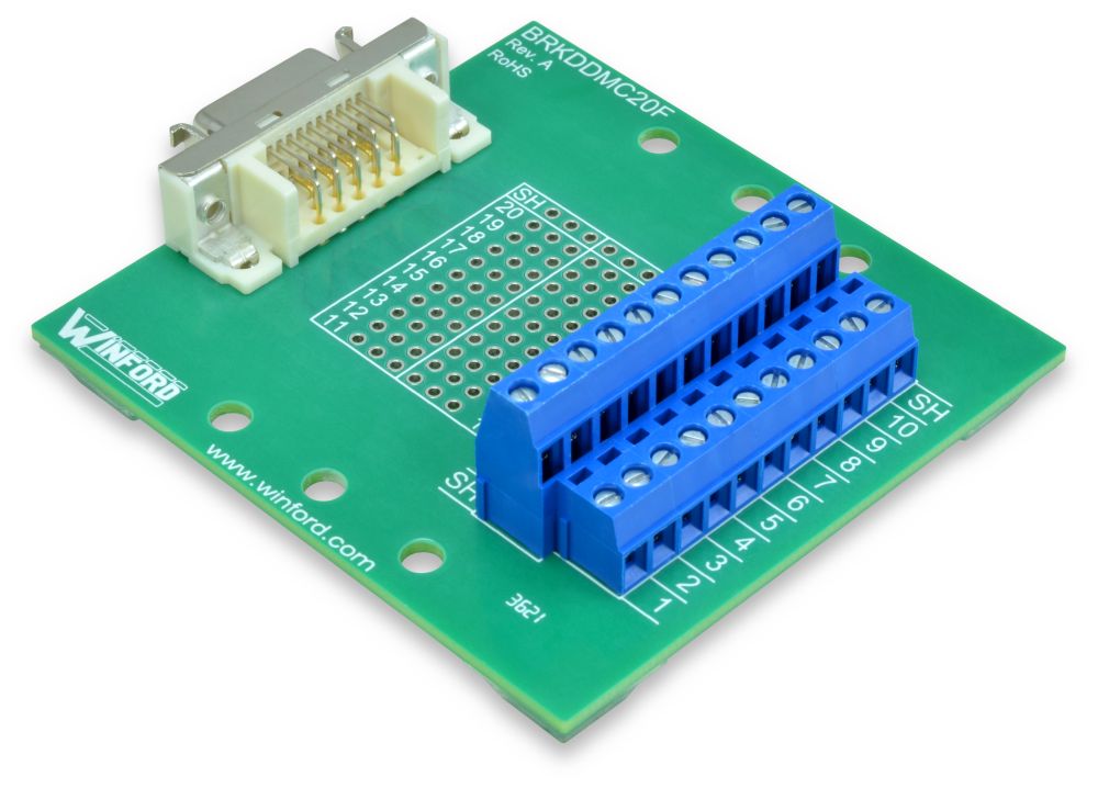MDR 20-Pin Breakout Board with Screw Terminals - Winford Engineering