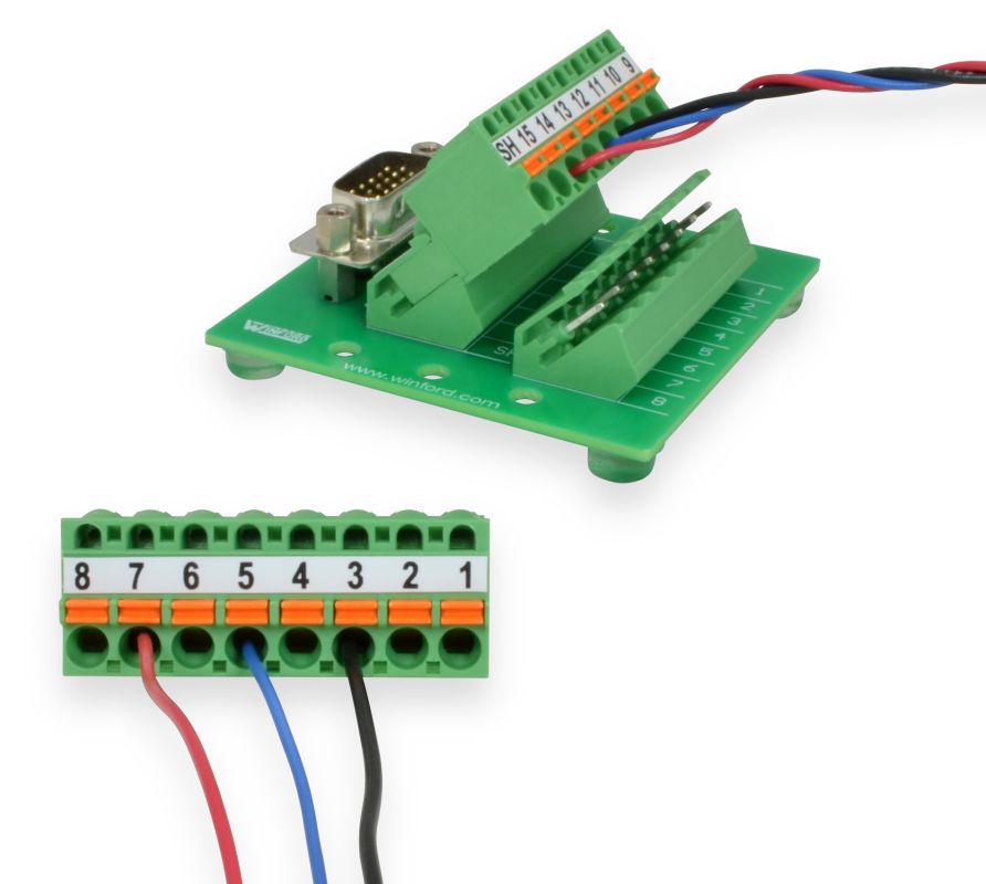 DB15HD Pluggable Terminal Breakout Boards - Winford Engineering