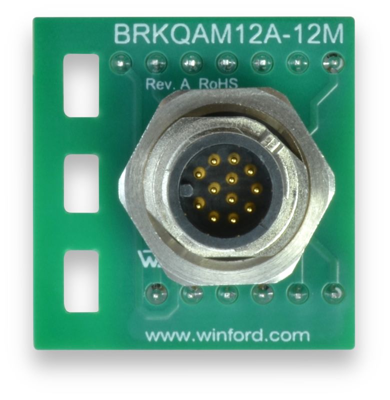 M12 12-Pin Panel Mount Breakout Boards - Winford Engineering