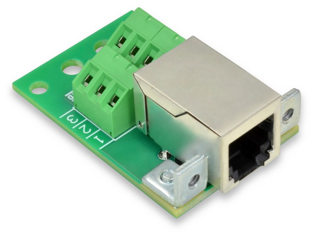 RJ11/RJ12 6P6C Slim Panel-Mount Breakout Board with Screw Terminals - Winford Engineering