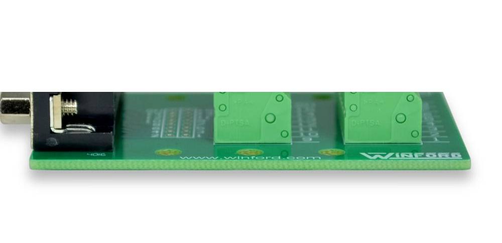 M12 4-Pin Breakout Board with Screw Terminals - Winford Engineering