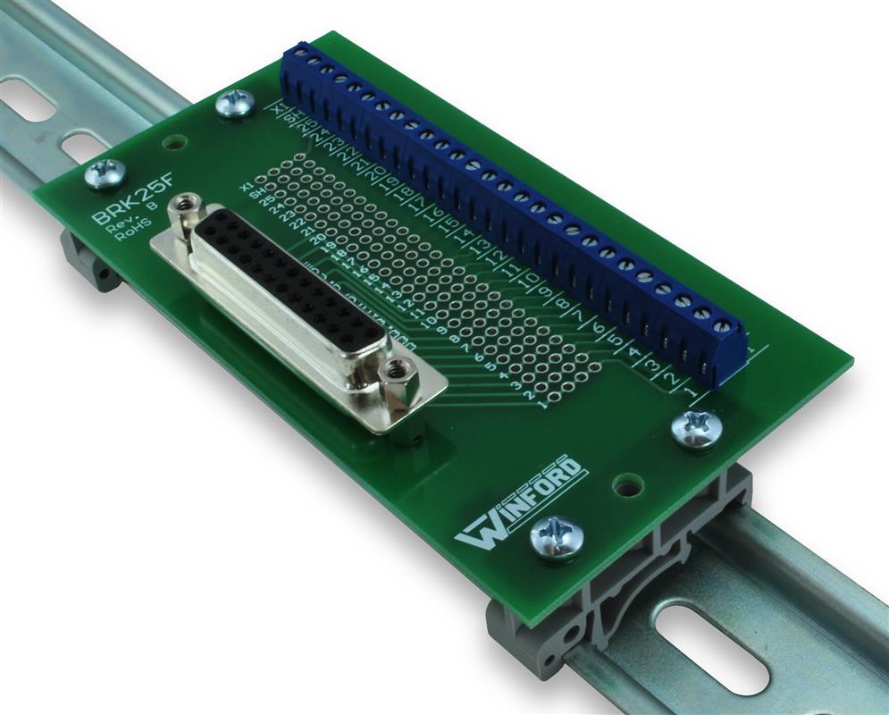 DB25 Breakout Board with Screw Terminals - Winford Engineering
