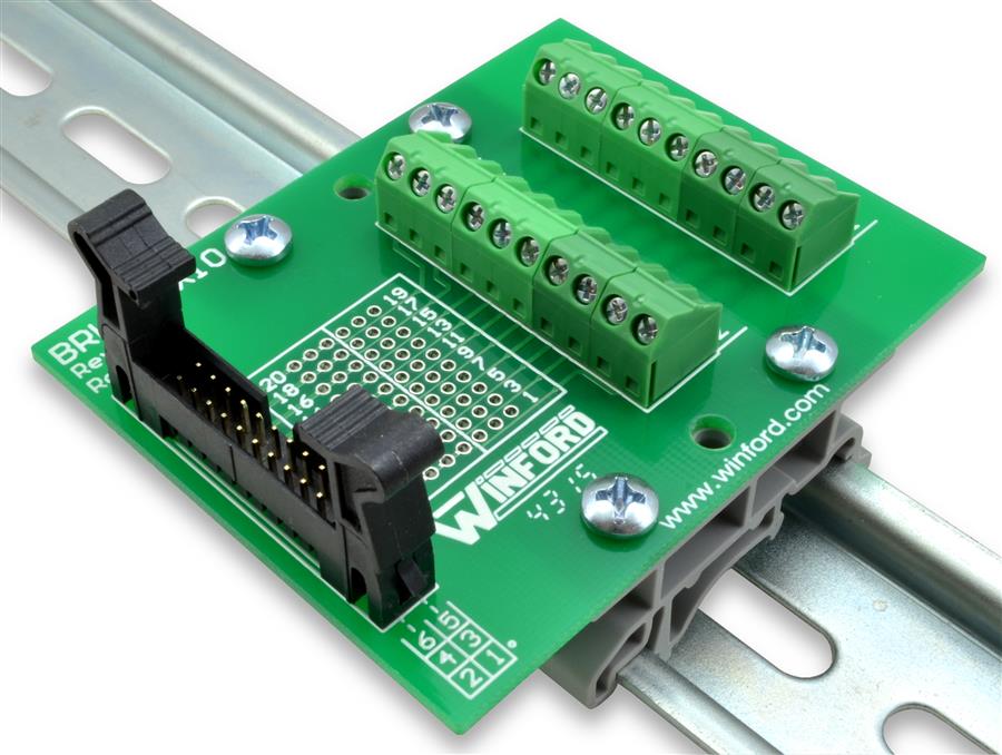 2x10 2mm Header (20 position IDC ribbon connector) Breakout Board with ...