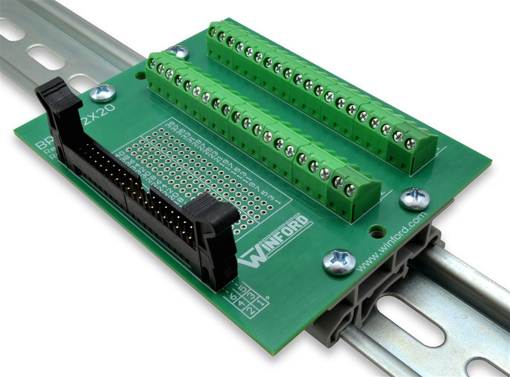 2x20 2mm Header (40 position IDC ribbon connector) Breakout Board with ...