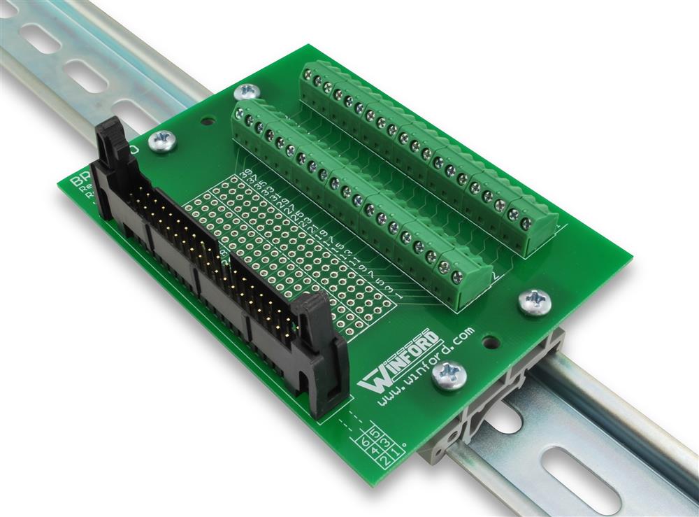 2x20 0.1" Header (40 Pin IDC Breakout Board with Screw Terminals ...