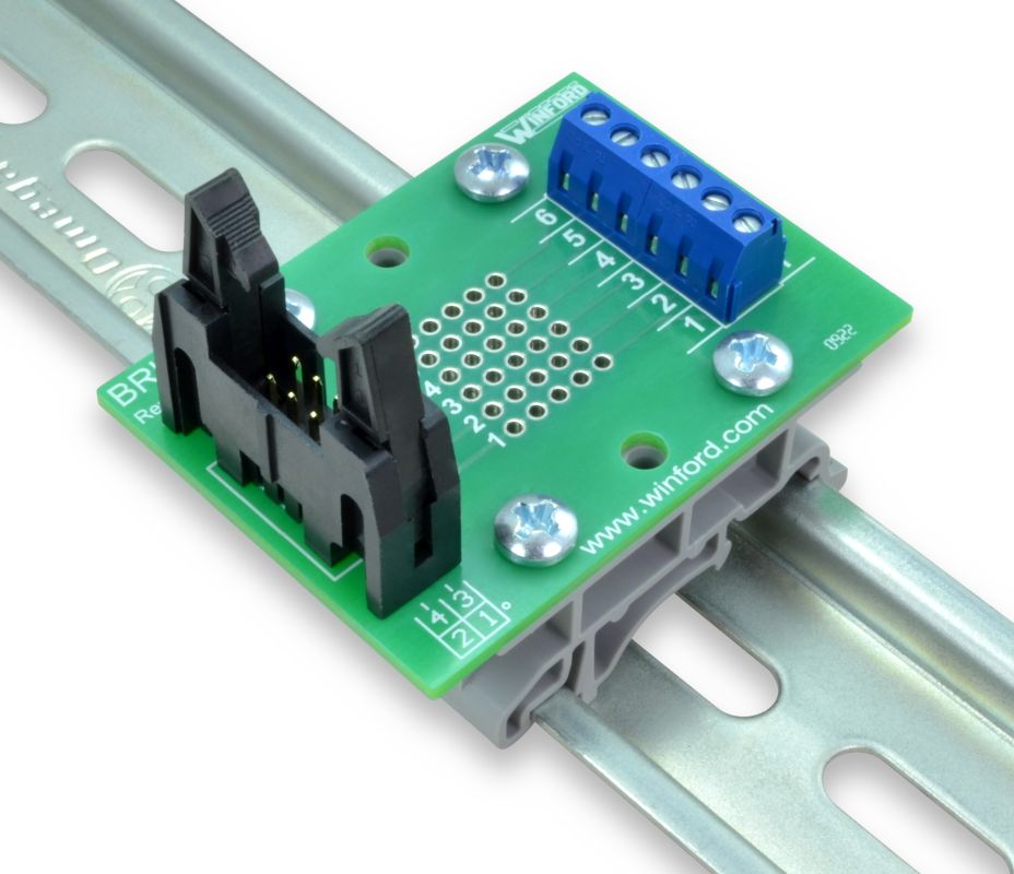 2x3 0.1" Header (6 Pin IDC Breakout Board with Screw Terminals ...