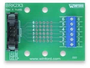 2x3 0.1" Header (6 Pin IDC Breakout Board with Screw Terminals ...