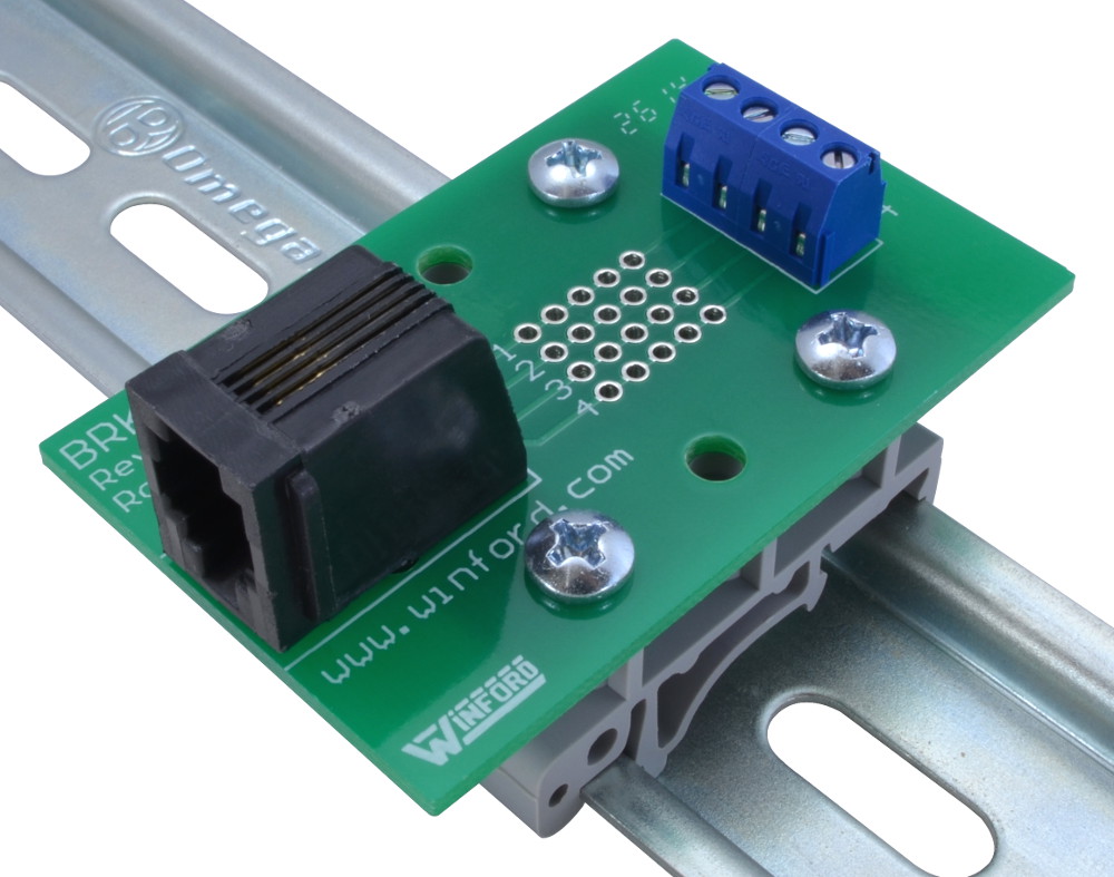 4P4C (RJ9 Modular Handset Jack) Breakout Board with Screw Terminals ...