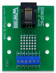 RJ11/RJ12 6P6C Modular Jack Breakout Board with Screw Terminals ...