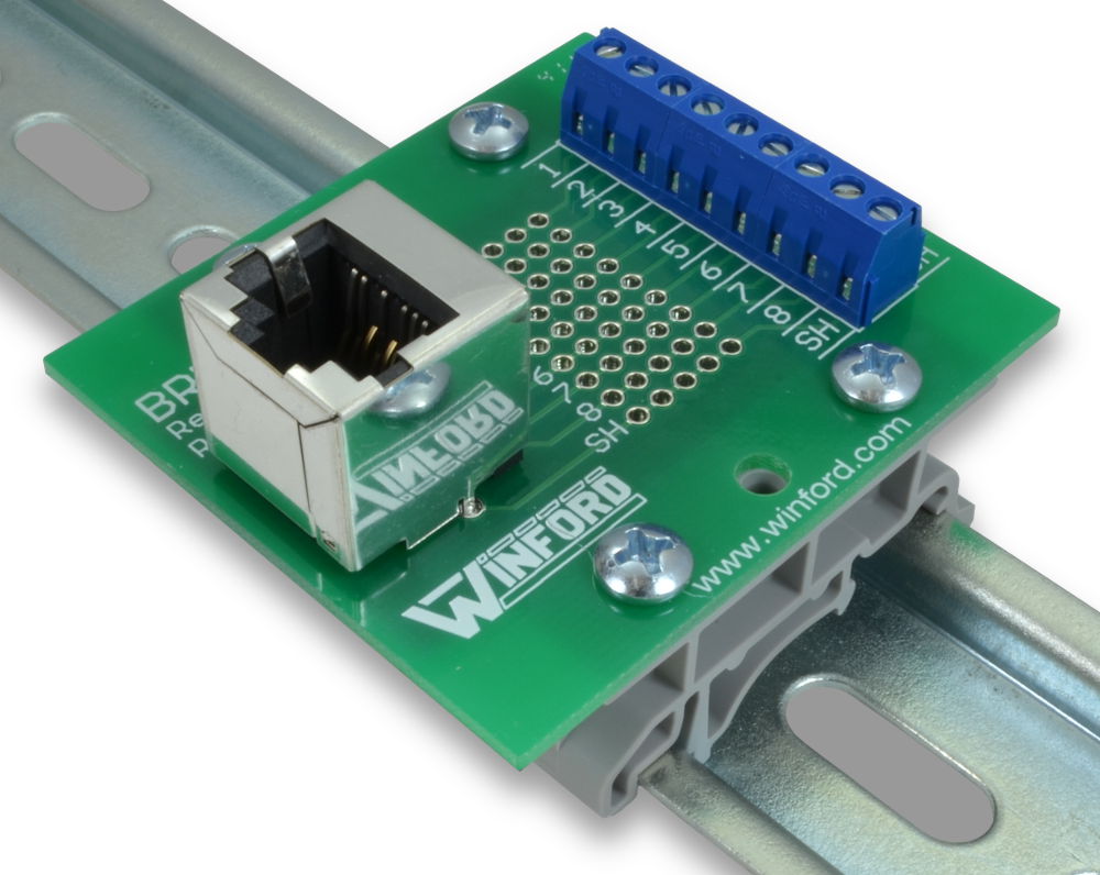 RJ45 Shielded Jack Breakout Board with Screw Terminals - Winford ...