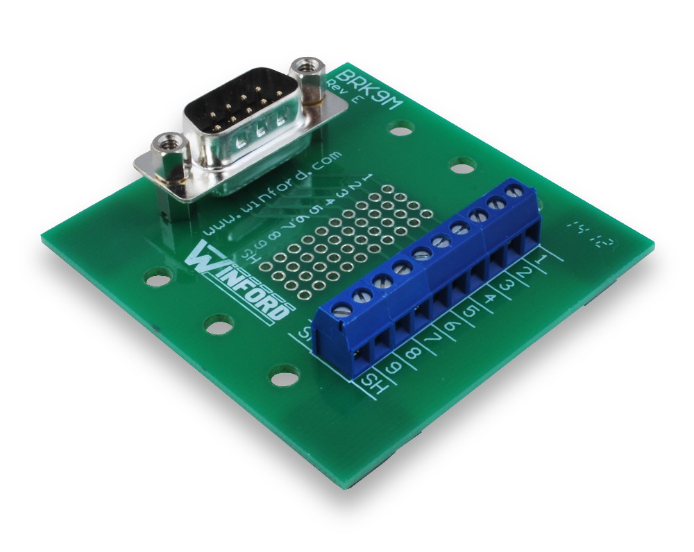 DB9 Breakout Board with Screw Terminals - Winford Engineering