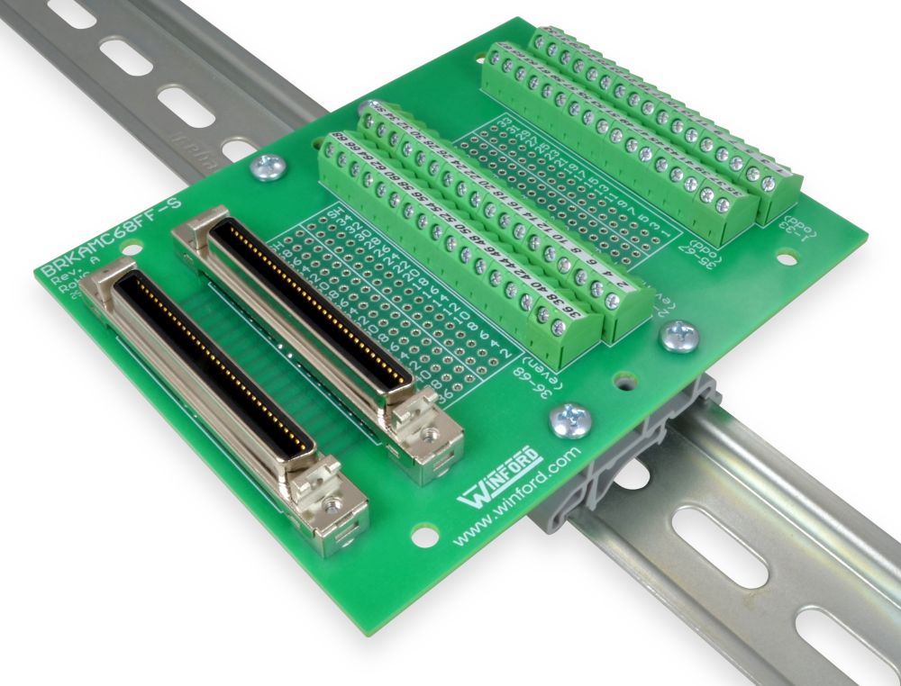 MDR 68-Pin Dual Breakout Board with Screw Terminals - Winford Engineering