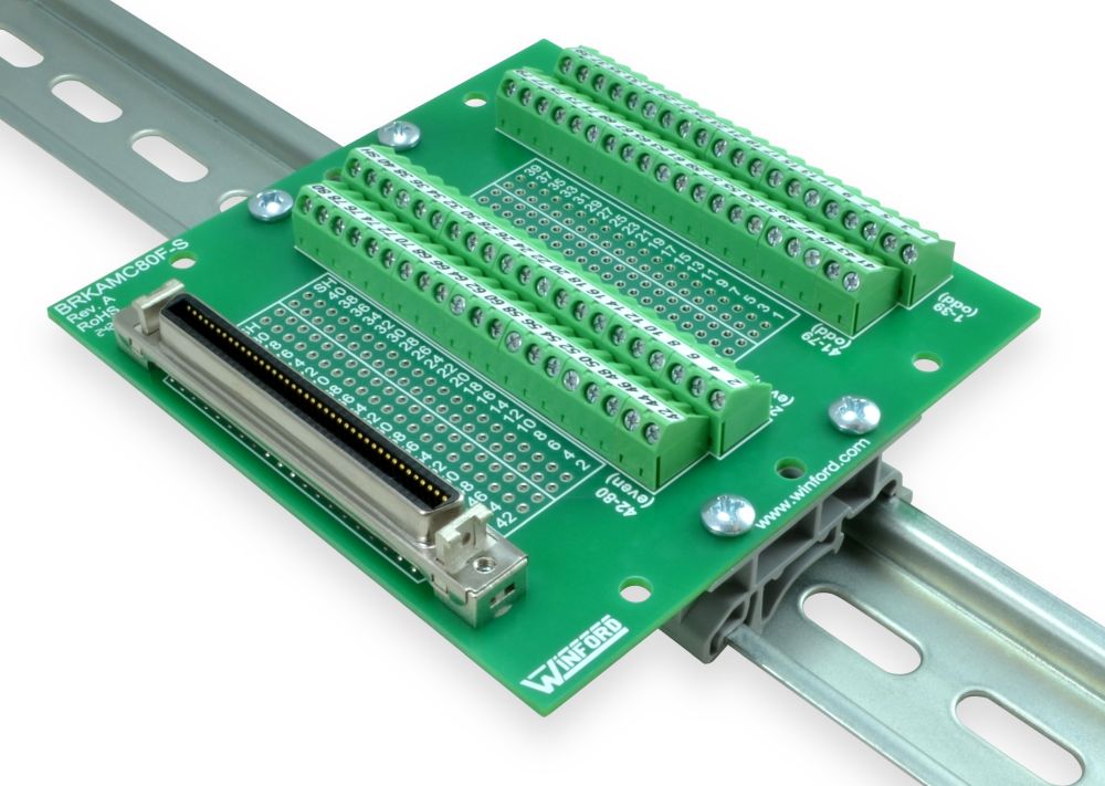 MDR 80-Pin Breakout Board with Screw Terminals - Winford Engineering