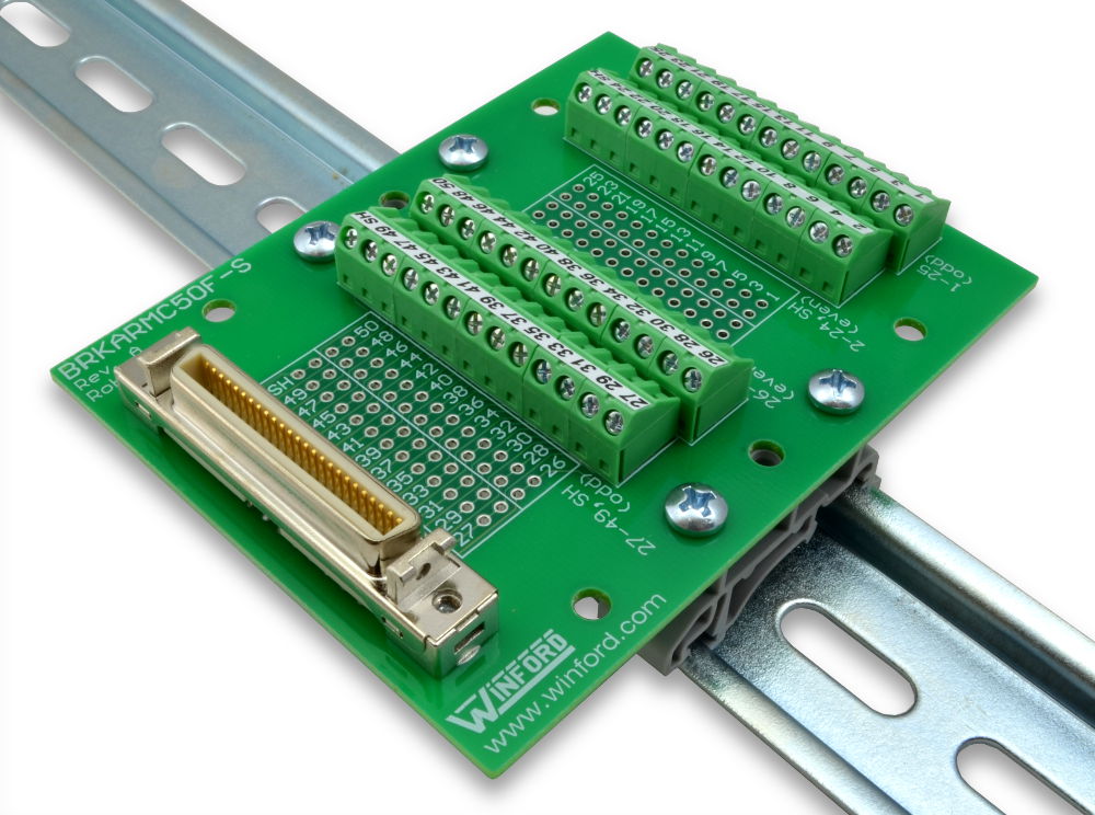 MDR 50-Pin Breakout Board with Screw Terminals - Winford Engineering