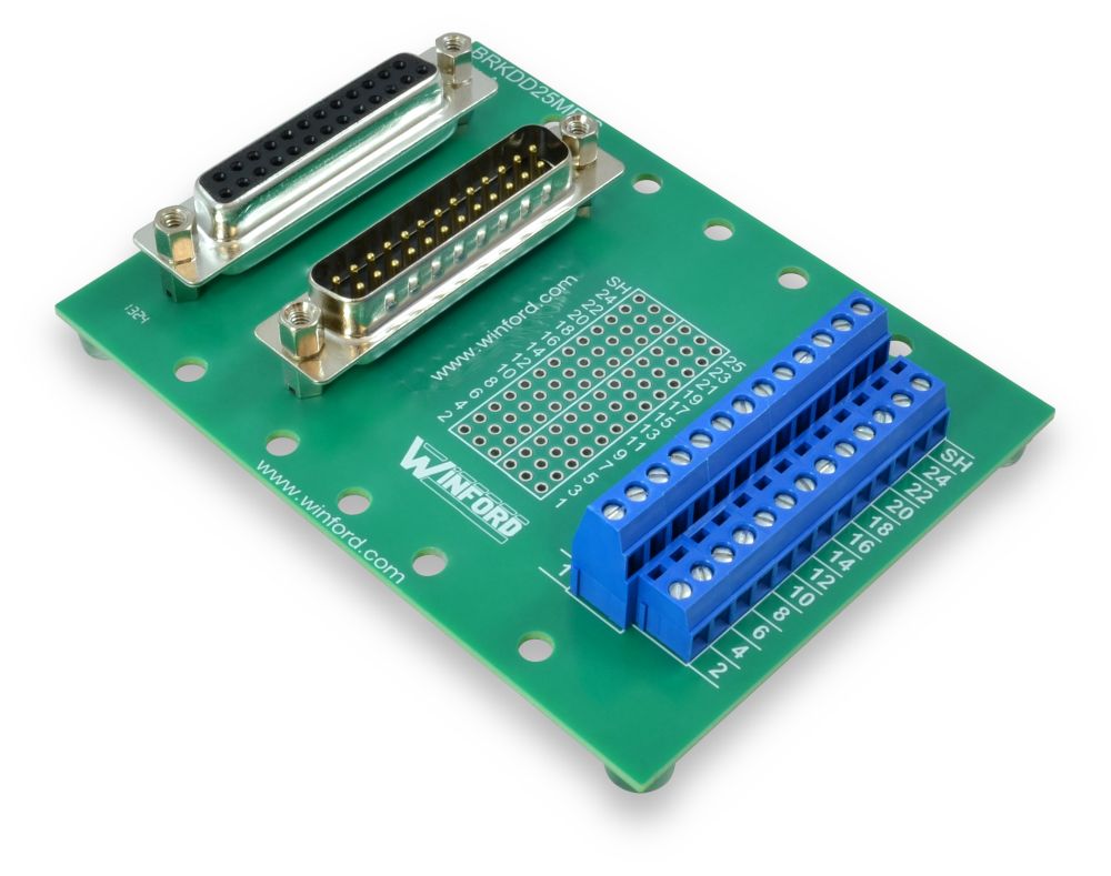 DB25 Compact Dual Breakout Boards - Winford Engineering