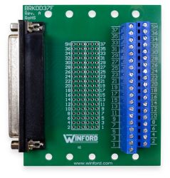 DB37 Compact Breakout Board with Double Deck Terminals - Winford ...