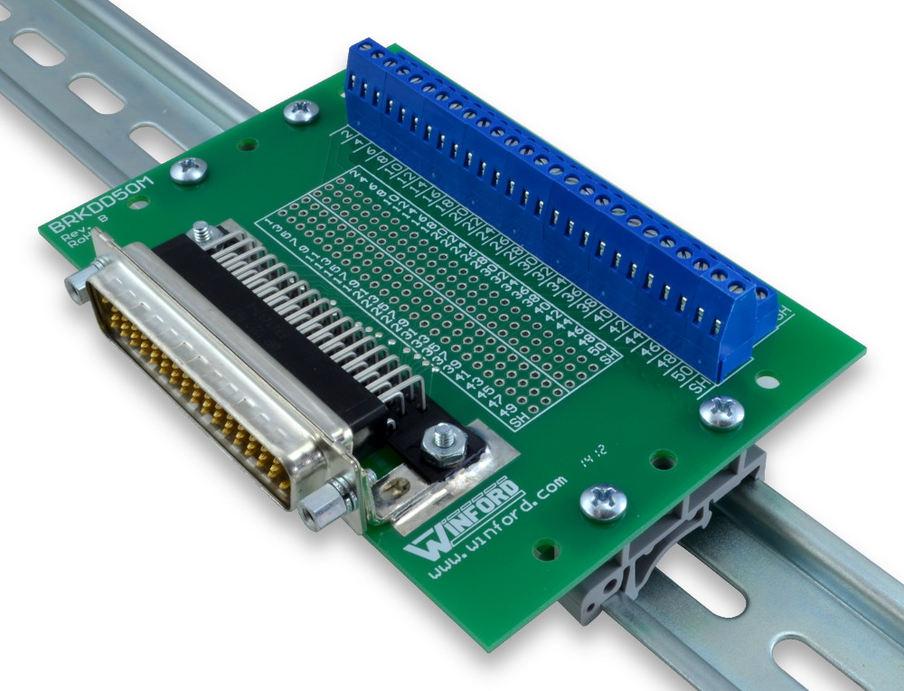 DB50 Breakout Board with Screw Terminals - Winford Engineering