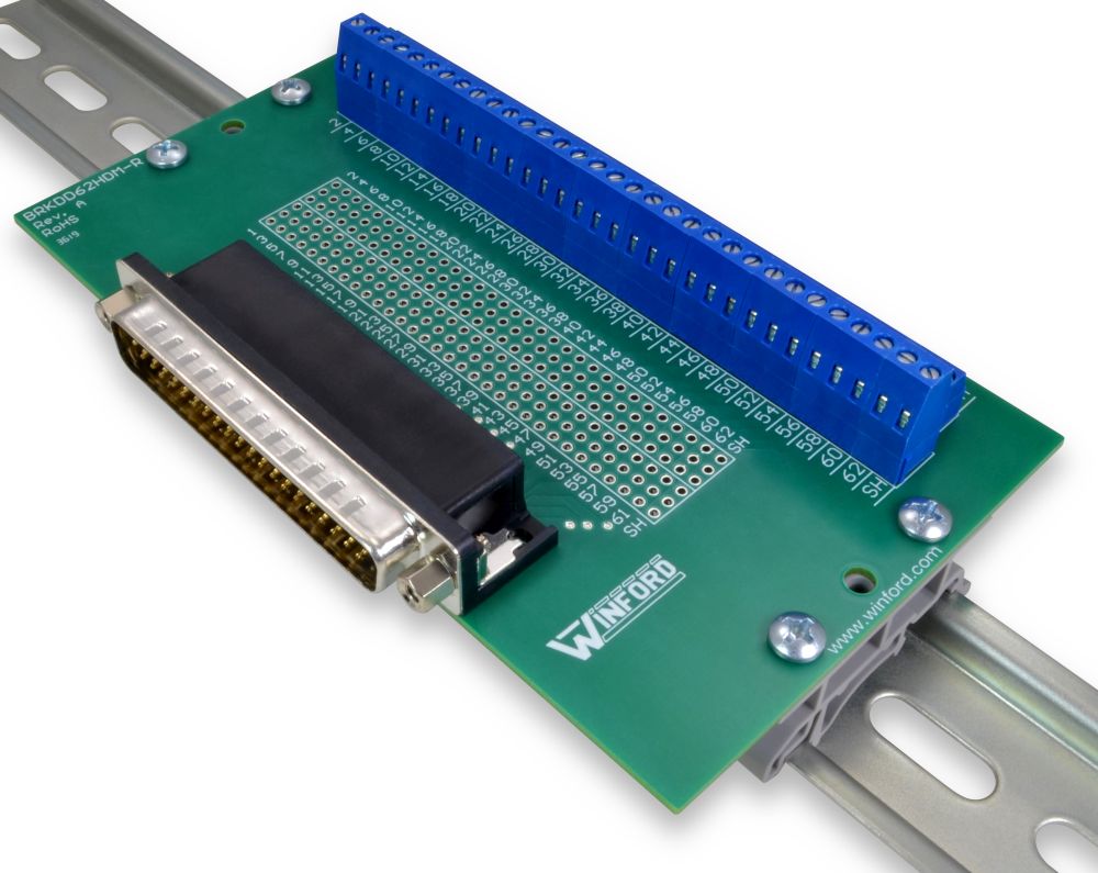 DB62HD Breakout Board with Screw Terminals - Winford Engineering