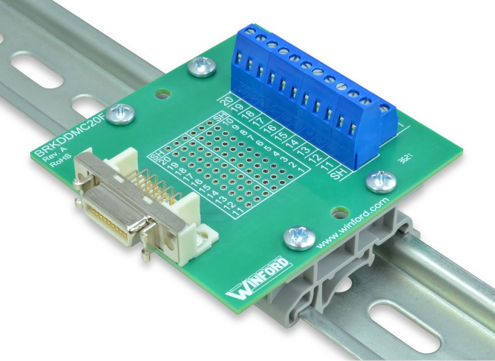 MDR 20-Pin Breakout Board with Screw Terminals - Winford Engineering