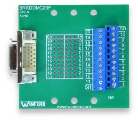 MDR 20-Pin Breakout Board with Screw Terminals - Winford Engineering