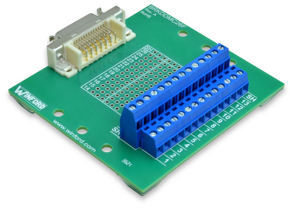 MDR 26-Pin Breakout Board with Screw Terminals - Winford Engineering