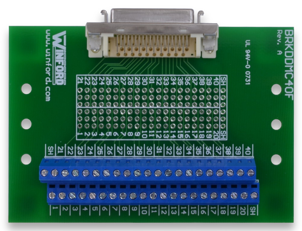 MDR 40-Pin Breakout Board with Screw Terminals - Winford Engineering