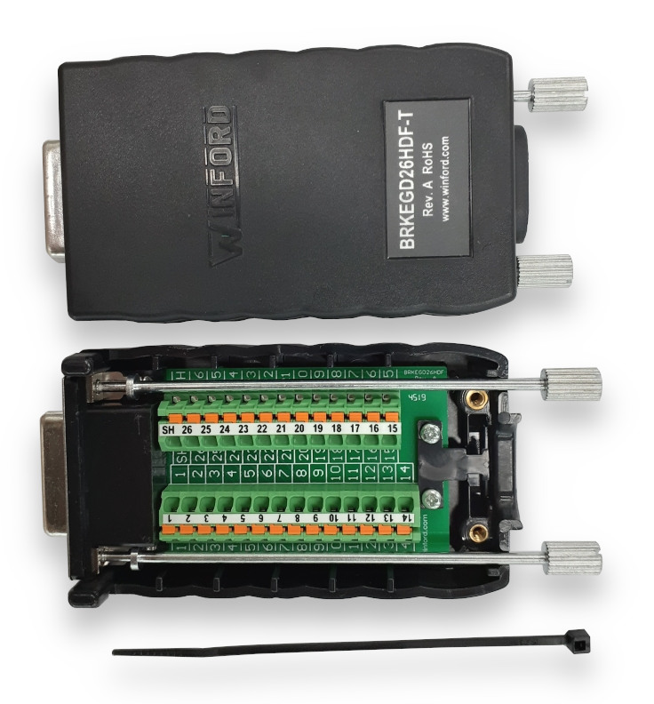 DB26HD Breakout Board with Case - Winford Engineering