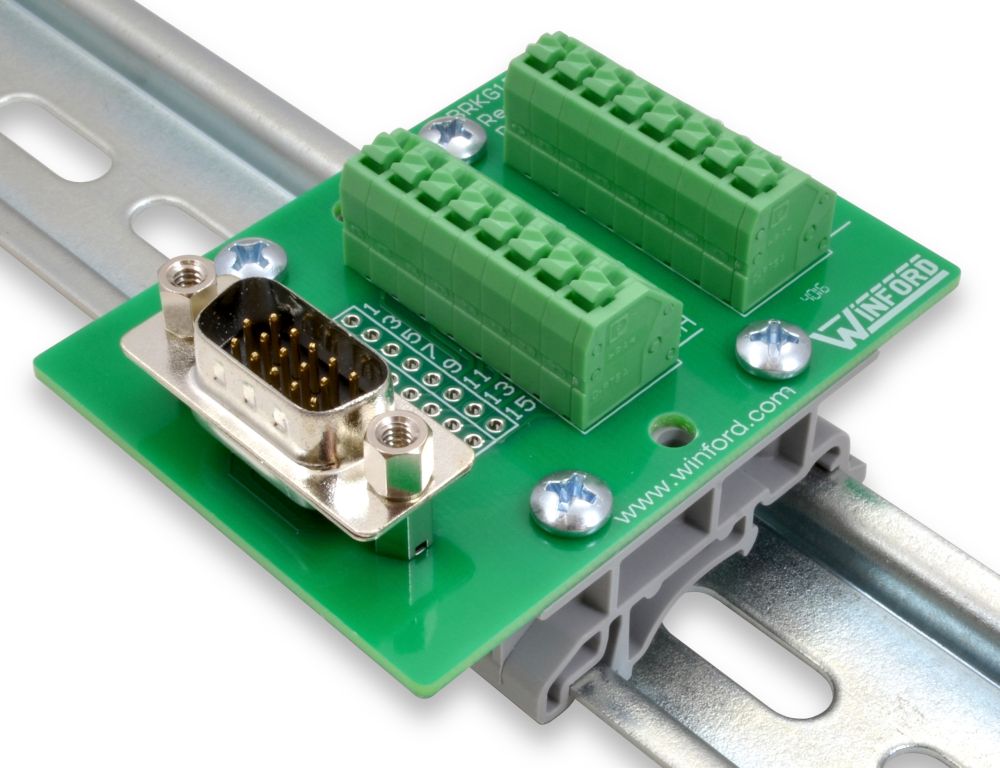 DB15HD Breakout Board with Spring Connection Terminals - Winford ...