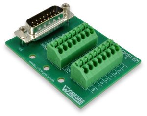 DB15 Breakout Board with Spring Connection Terminals - Winford Engineering