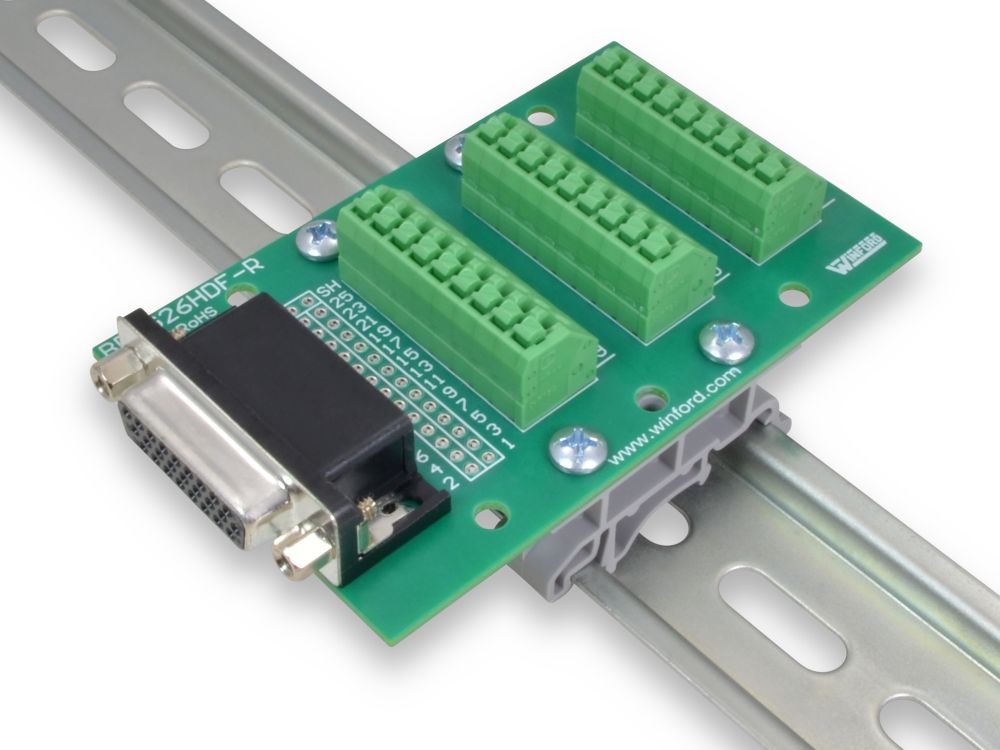 DB26HD Breakout Board with Spring Connection Terminals - Winford ...
