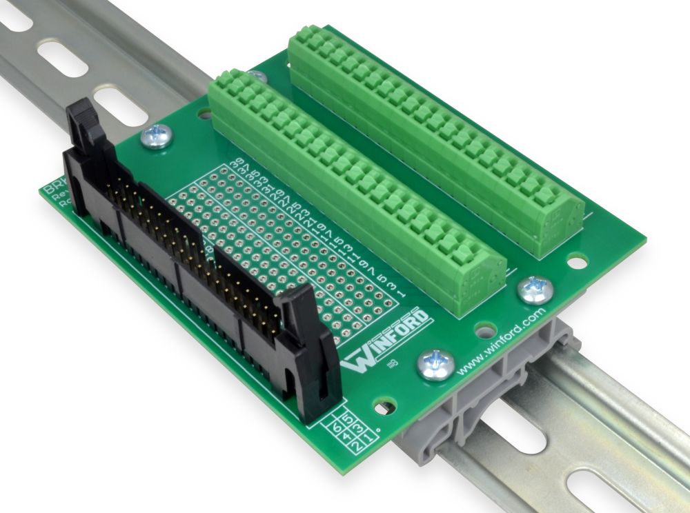 2x20 0.1" Header (40 Pin IDC Breakout Board with Spring Connection ...