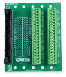 2x20 0.1" Header (40 Pin IDC Breakout Board with Spring Connection ...