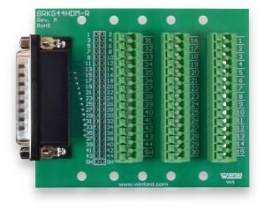 DB44HD Breakout Board with Spring Connection Terminals - Winford ...
