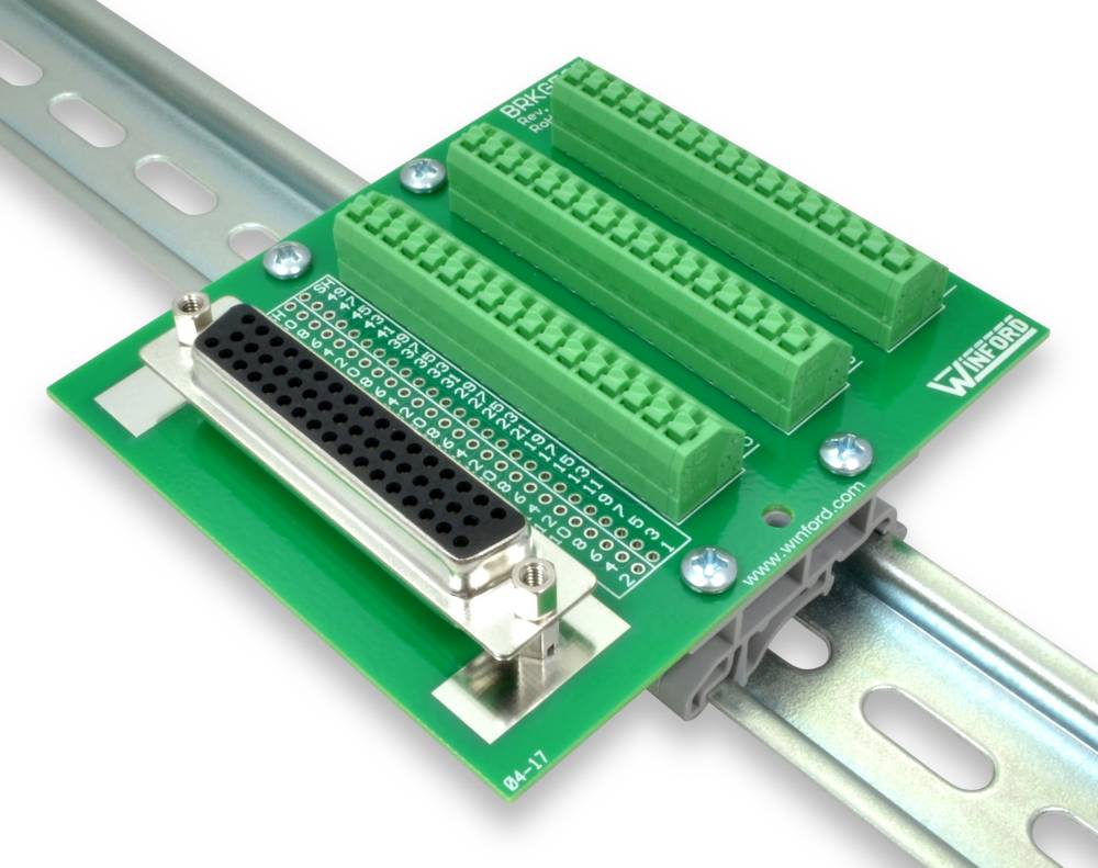 DB50 Breakout Board with Spring Connection Terminals - Winford Engineering