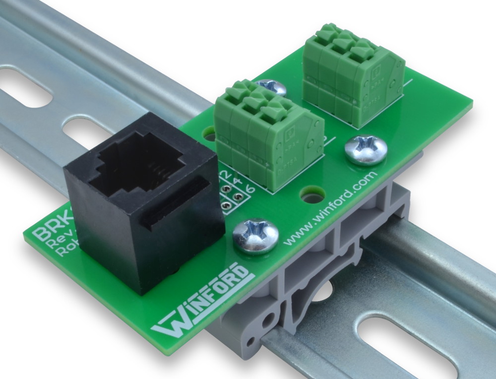 RJ11/RJ12 6P6C Modular Jack Breakout Board with Spring Connection ...