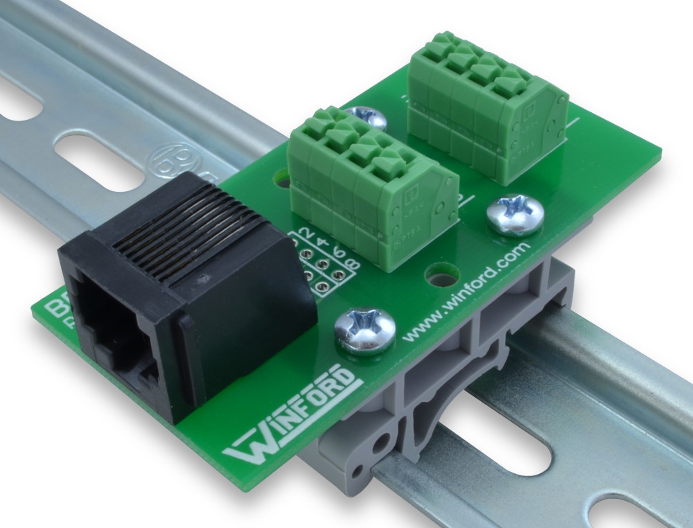 RJ45 8P8C Modular Jack Breakout Board with Spring Connection Terminals ...