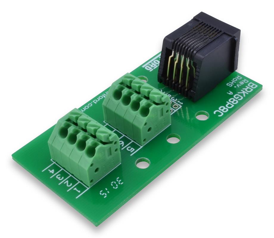 RJ45 8P8C Modular Jack Breakout Board with Spring Connection Terminals ...