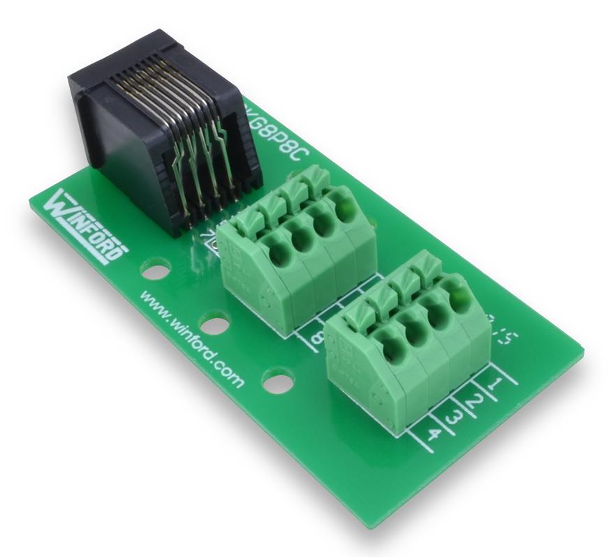 RJ45 8P8C Modular Jack Breakout Board with Spring Connection Terminals ...