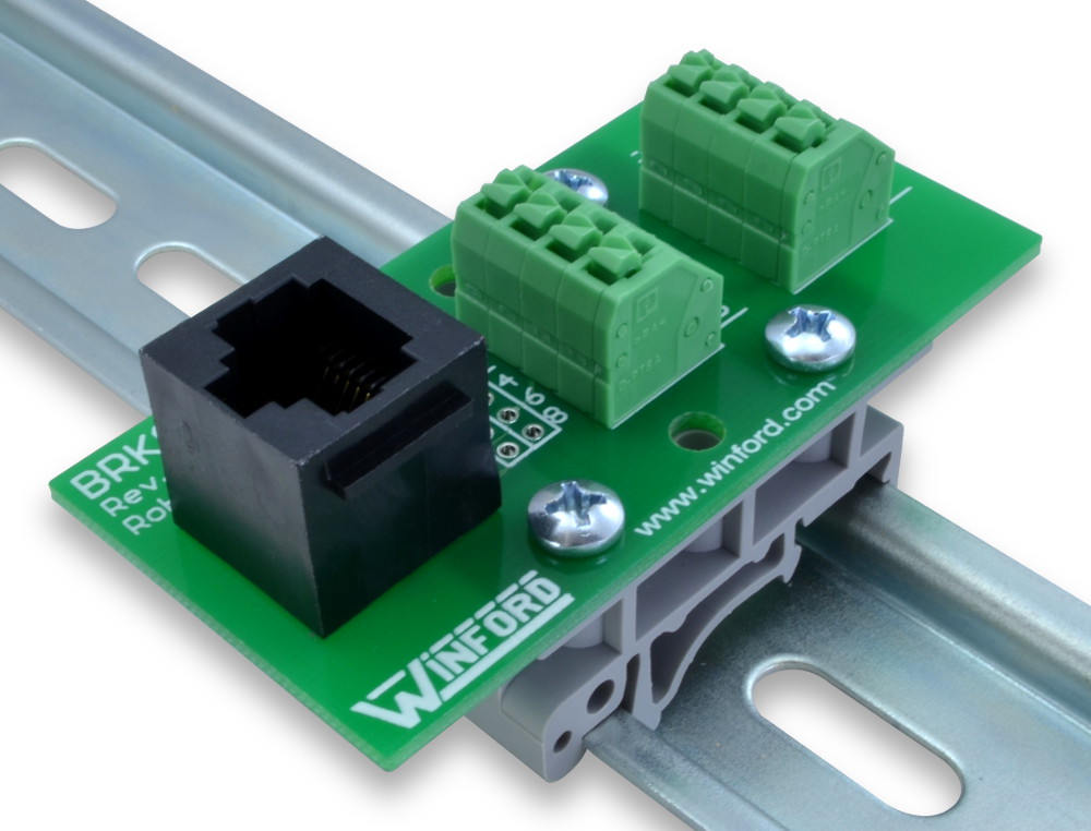 RJ45 8P8C Modular Jack Breakout Board with Spring Connection Terminals ...