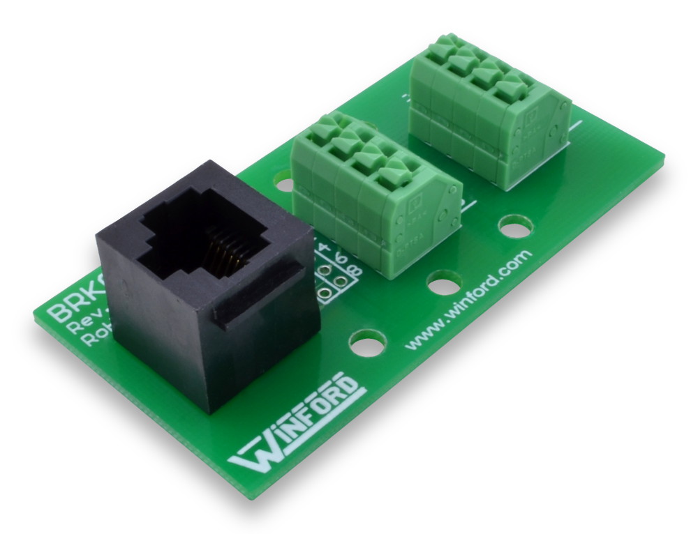 RJ45 8P8C Modular Jack Breakout Board with Spring Connection Terminals ...