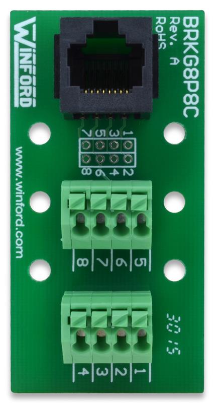RJ45 8P8C Modular Jack Breakout Board with Spring Connection Terminals ...