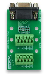 DB9 Breakout Board with Spring Connection Terminals - Winford Engineering