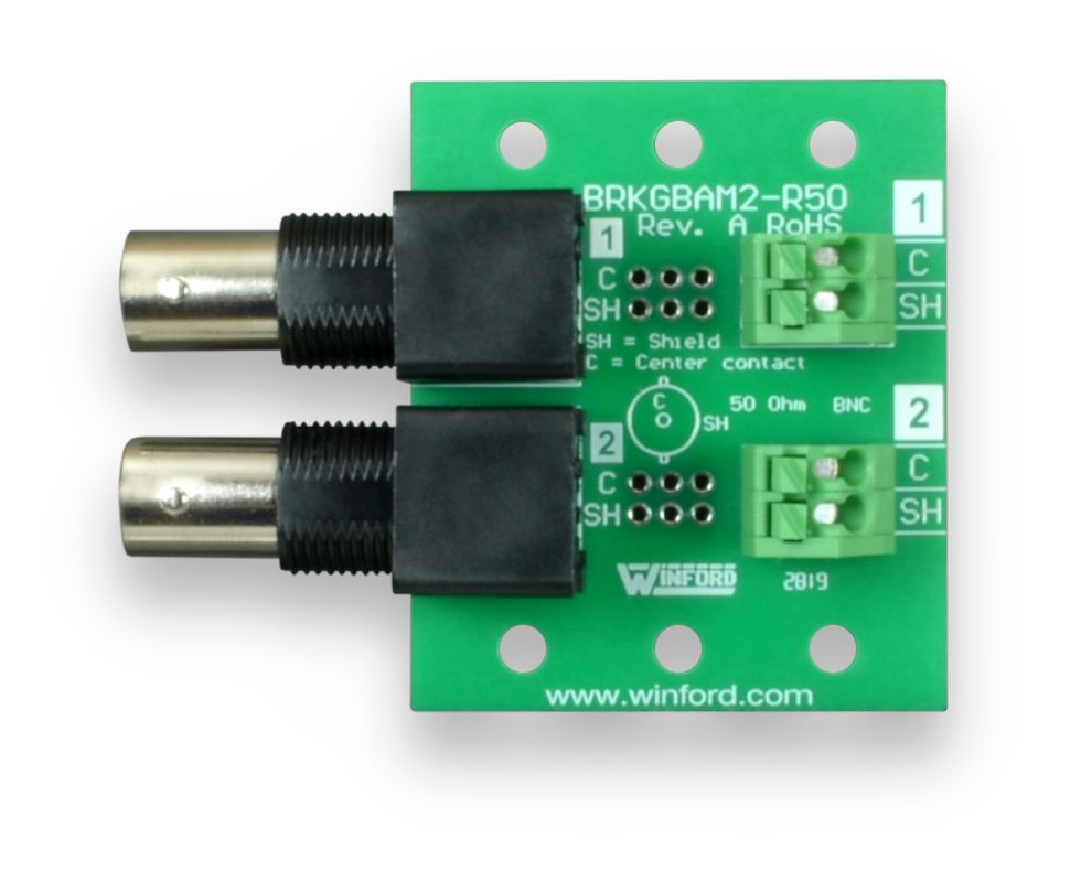 BNC Breakout Board with Spring Connection Terminals - Winford Engineering