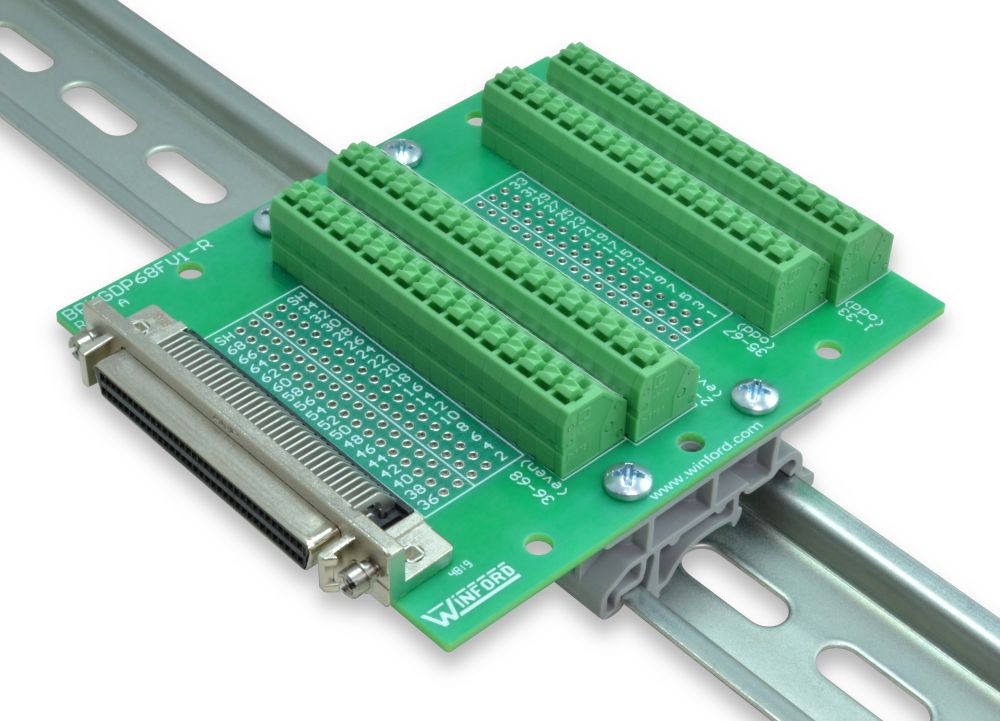 Half-Pitch DSUB 68-Pin Breakout Board with Spring Terminals - Winford ...