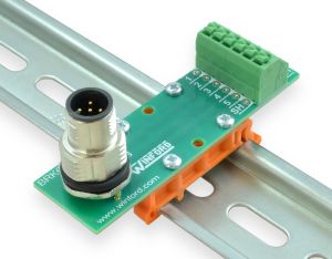 M12 5-Pin Breakout Board with Spring Connection Terminals - Winford ...