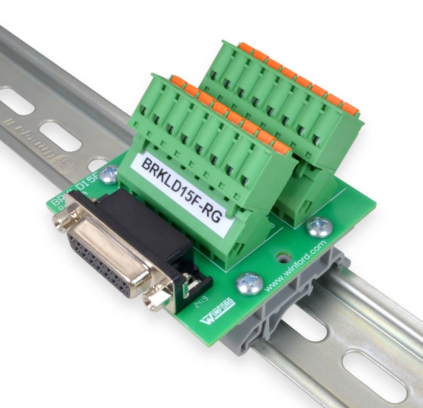 DB15 Pluggable Terminal Breakout Boards - Winford Engineering