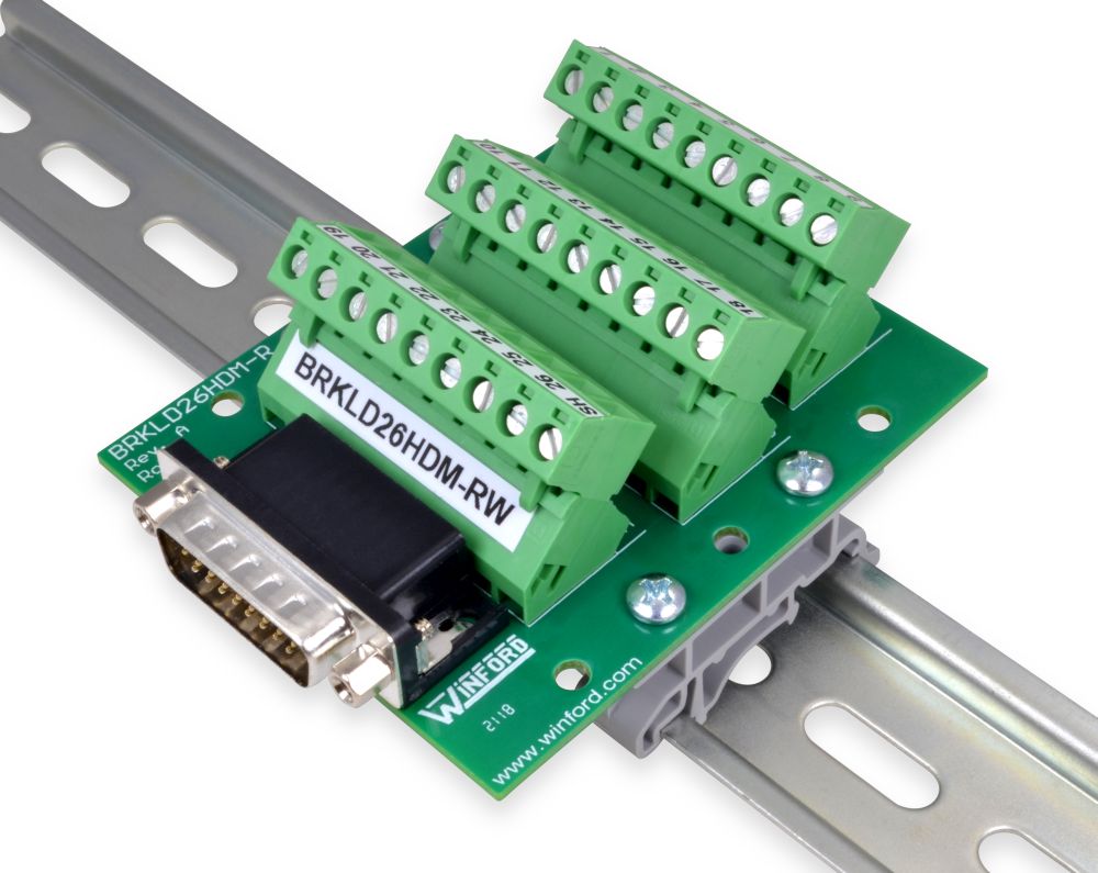DB26HD Pluggable Terminal Breakout Boards - Winford Engineering