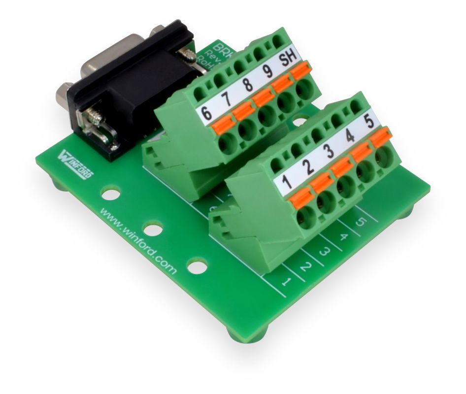 DB9 Pluggable Terminal Breakout Boards - Winford Engineering