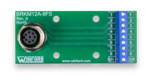 M12 8-Pin Breakout Board with Screw Terminals - Winford Engineering